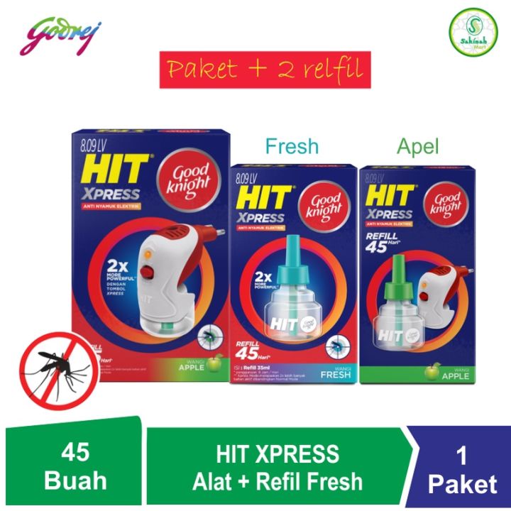 Hit Expert Xpress Refill 35 ml Wangi Apple Fresh - Refil Obat Nyamuk ...