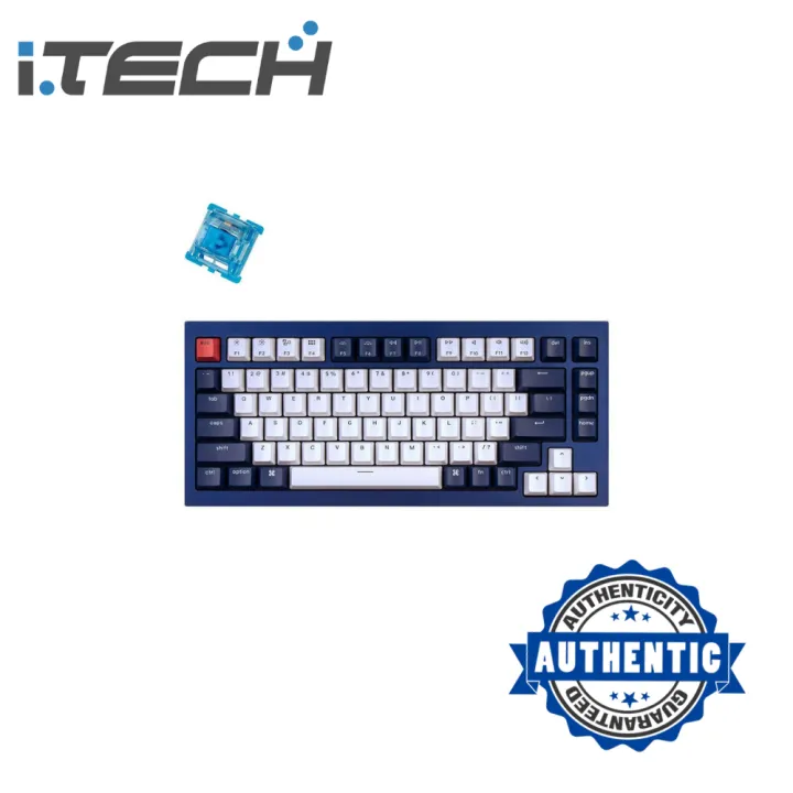 Keychron Q1 QMK Custom Mechanical Keyboard Fully Assembled Navy Blue ...