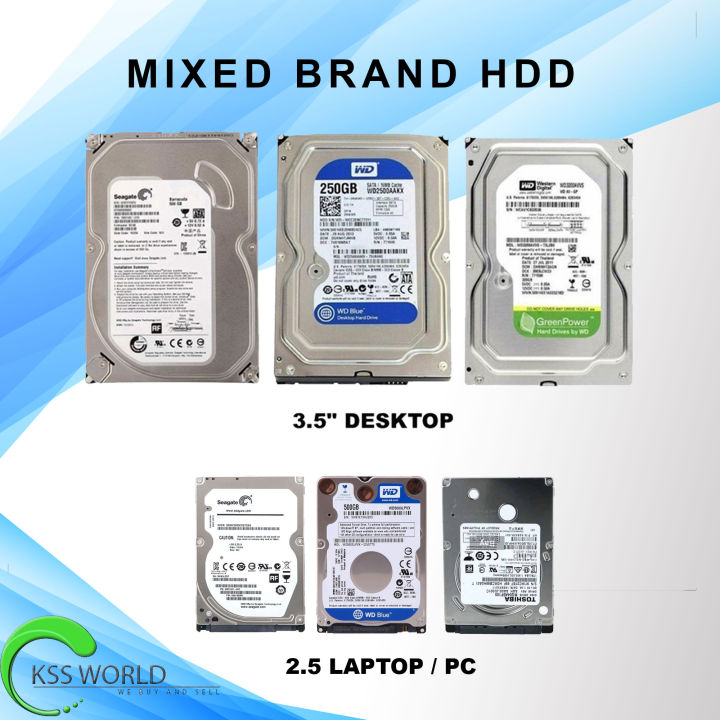 HARD DISK DRIVE (HDD) MIXED BRAND 250GB / 500GB / 1TB STORAGE | Lazada