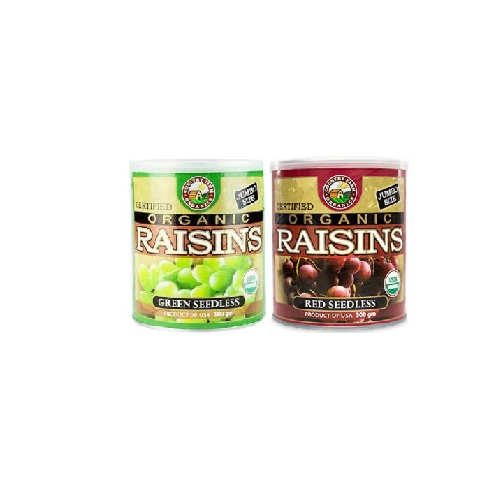 CountryFarm Organic Raisins -Red Seedless & Green Seedless (Promo Pack ...