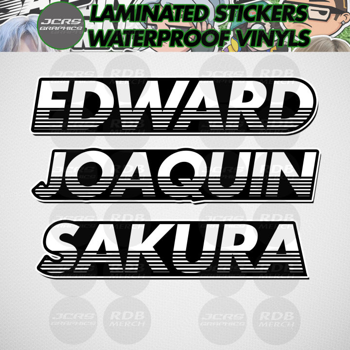 Personalized Name Sticker - Custom Decal Basic Template - for ...