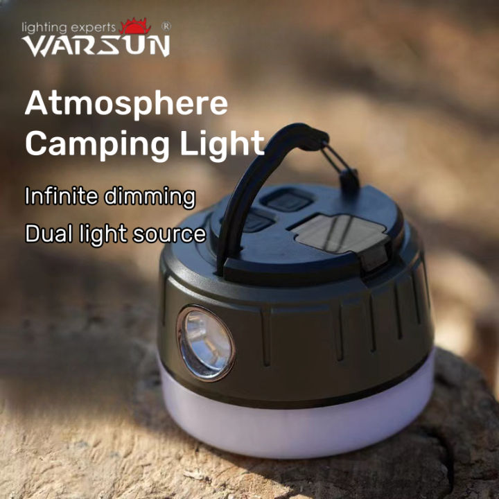 WARSUN XQ LED Camping Lamp - Adjustable Brightness, Dual Illumination ...