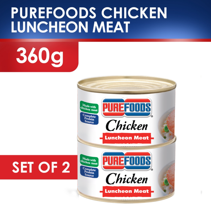 1024 Purefoods Chicken Luncheon Meat (360g) Set of 2 | Lazada PH