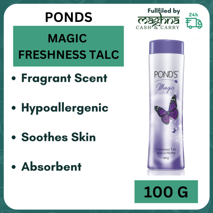 Ponds Magic Freshness Talcum Powder with Acacia Honey - 1 Bottle (100 g ...
