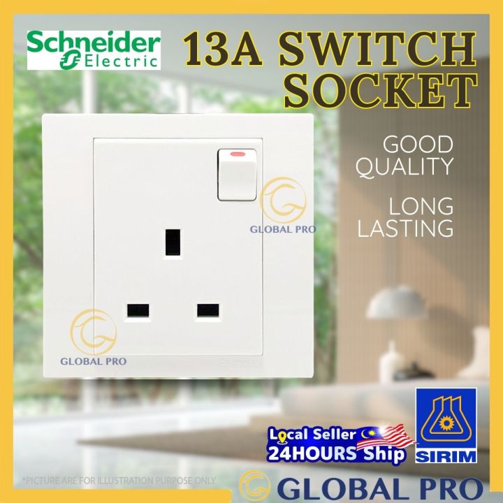 SCHNEIDER VIVACE SERIES 13A Switch Socket Sirim Approved Switch ...