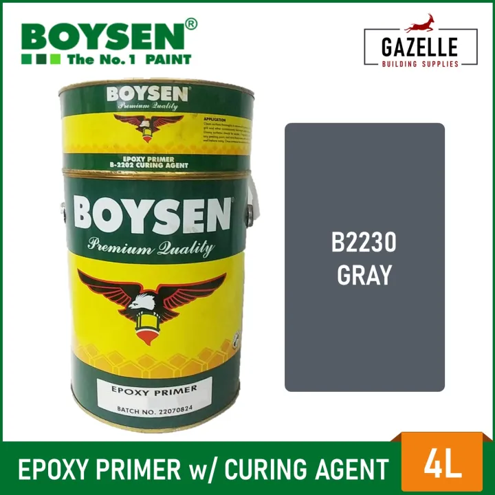 Boysen Epoxy Primer Gray B2230 - 4L w/ Curing Agent | Lazada PH