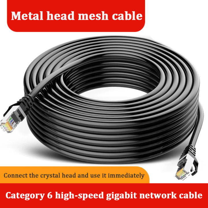 【Fast Delivery】Category 6 High-speed Gigabit 5M/10M/15M/20M/30M/40M/50M ...