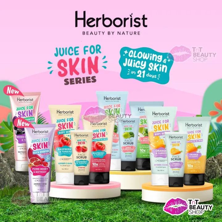 Herborist Juice For Skin SERIES | Body Serum 180gr - Exfoliating Gel ...