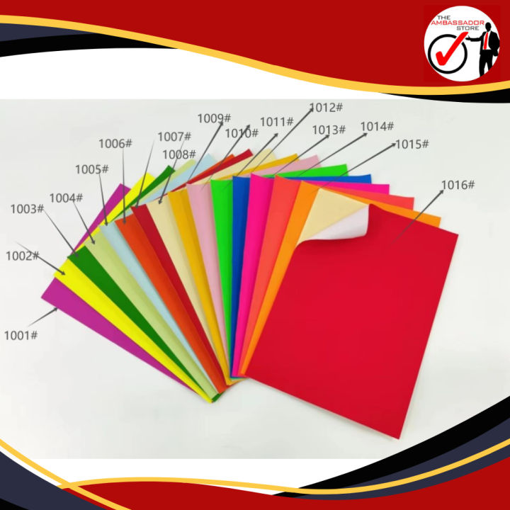 A4 Size Colored Sticker Paper 5Sheets/10Sheets | Lazada PH