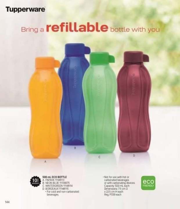 Tupperware 500 ml Eco Bottle in a Gift Box 100% Original | Lazada PH