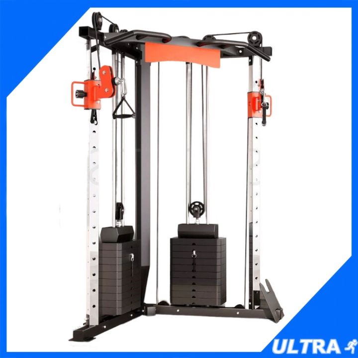 Cable Crossover Machine Functional Trainer Gym Dual Adjustable Pulley ...