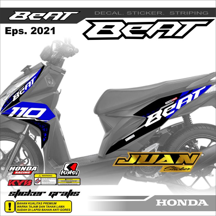 STRIPING STICKER BEAT DELUXE VARIASI STIKER MOTOR HONDA BEAT NEW 2020 ...