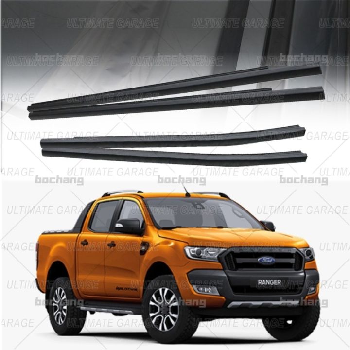 4 pcs FORD RANGER T6 /T7/t8 DOOR OUTER MOULDING DOOR GLASS OUTER ...