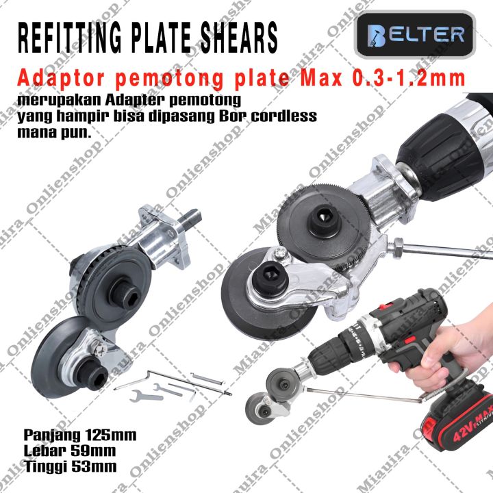 Adaptor Bor Pemotong Seng Alat Adapter Drill Plate Cutter Alat Potong ...