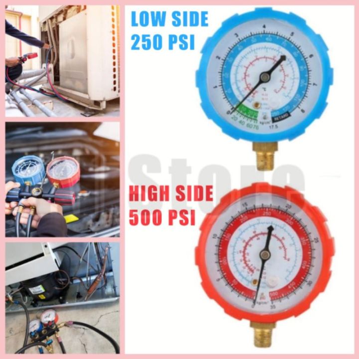 ALi R134a R22 R404 Refrigerant Low Pressure Gauge High Pressure Gauge ...