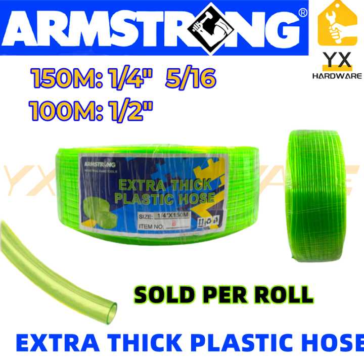 ARMSTRONG EXTRA THICK PLASTIC HOSE For Gardening and Aquarium 150m(1/4 ...