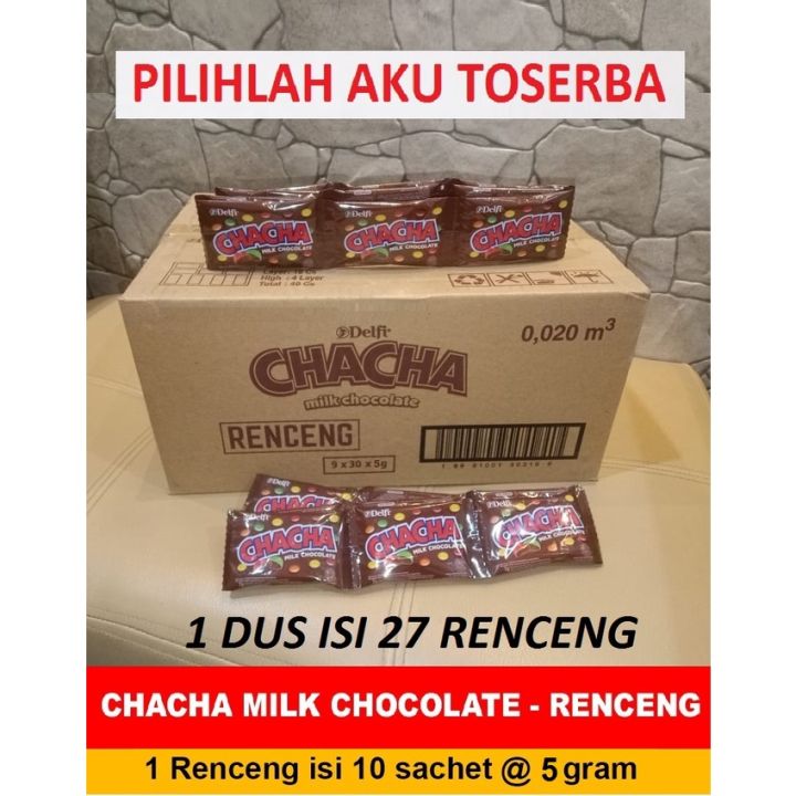 CHACHA Milk Chocolate 5 gram kemasan Renceng - (HARGA 1 KARTON ISI 27 ...