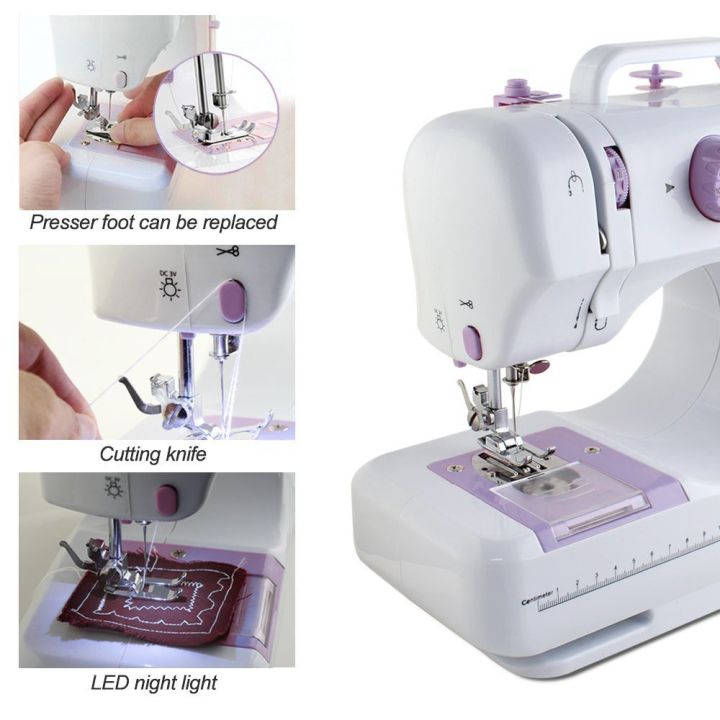 Rechargeable Portable Sewing Machine Mini Electric Household Crafting ...