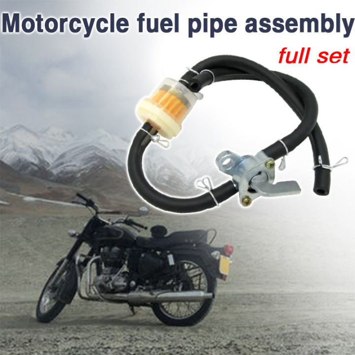 Motorcycle Scooter Petrol Fuel Tap Valves On/Off Switch + Oil tube+Oil ...