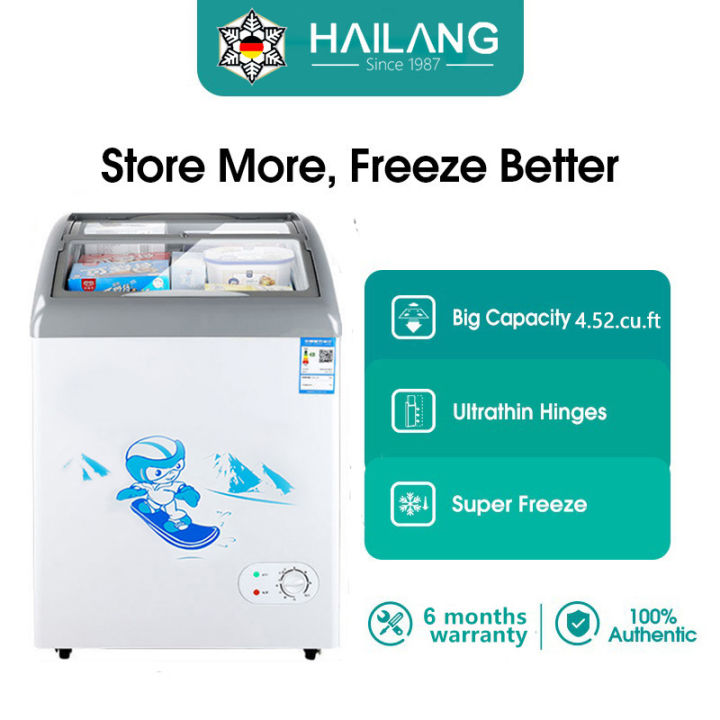 HAILANG 148L freezer，ice cream cabinet display freezer horizontal mini ...
