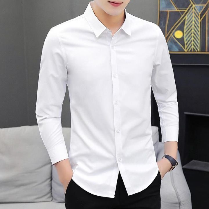 Men Shirts Stylish Casual Formal Tee Men Slim Fit Long Sleeve Tee Shirt ...