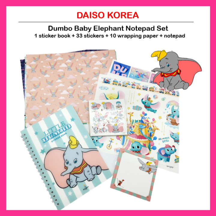 [DAISO KOREA] Dumbo Baby Elephant Notepad Set | Lazada Singapore