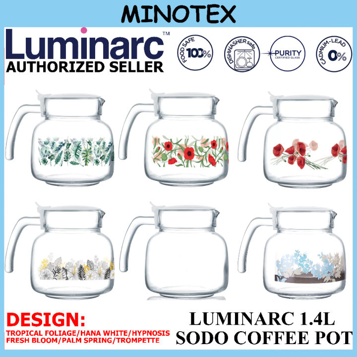 Luminarc 1.4L Sodo Coffee Pot / Teko Luminarc/ Luminarc Teapot / Teko ...