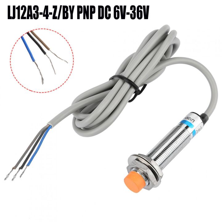 PNP Proximity Sensor Switch 1Pc Cylindrical Inductive LJ12A3-4-Z/BY NO ...