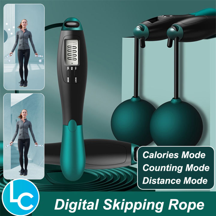 LC 2 in 1 Smart Counter Cordless Jump Rope Skipping Rope Gym Fitness ...