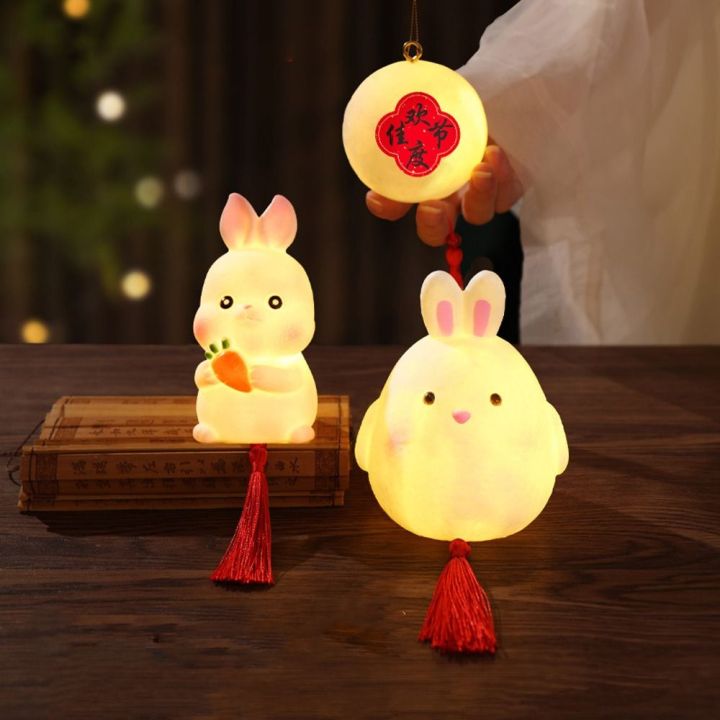 YTRYTWE Cartoon Chinese Rabbit Lantern Traditional Blessing Antique ...