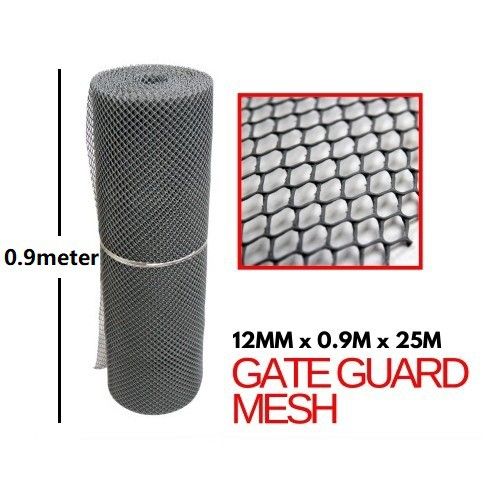 PVC PLASTIC GATE GUARD MESH NETTING HEAVY DUTY GREY COLOUR 1ROLL 7.5KG ...