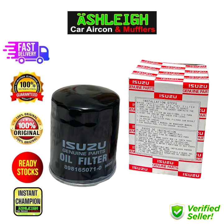 Oil Filter Isuzu Mux MU-X / Isuzu Dmax D-MAX 2012-2018 8-98165071-0 ...