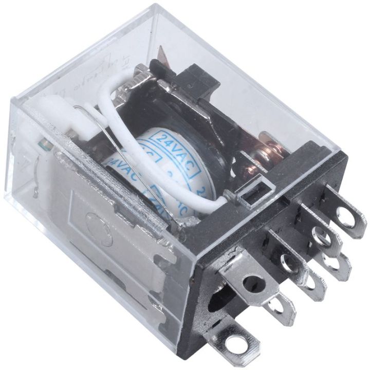 JQX-13F LY2 AC 24V Coil 8-Pin DPDT Red LED Electromagnetic Relay ...