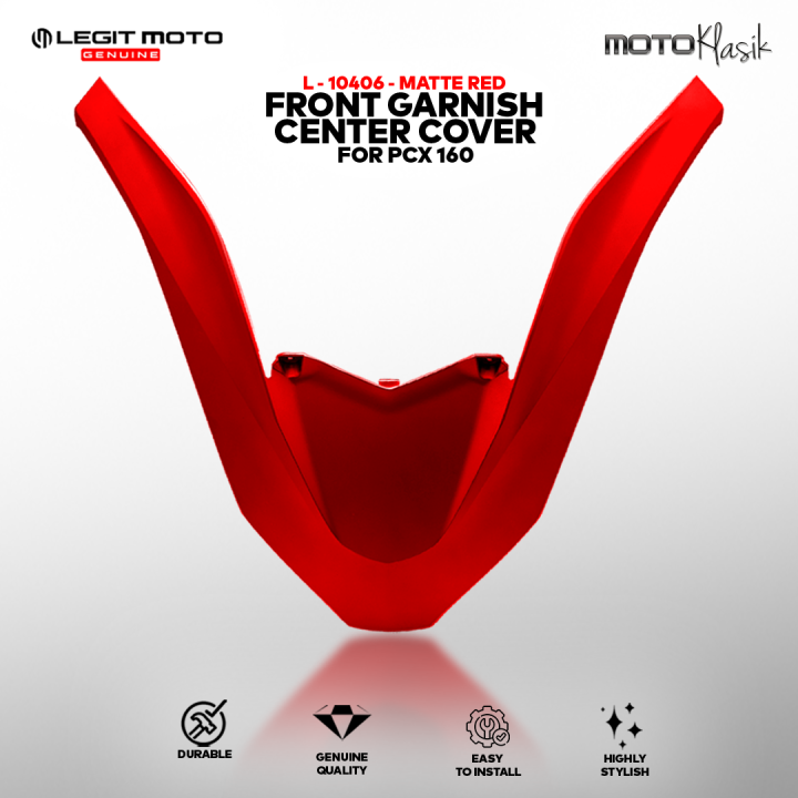 LEGITMOTO GENUINE HONDA PCX 160 FRONT CENTER GARNISH COVER MATTE FINISH ...