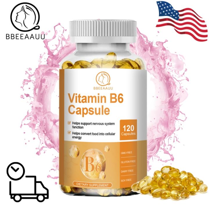 BBEEAAUU 1000 mg Vitamin B-6 Capsules-วิตามินบี-6 รองรับสุขภาพระบบหัวใจ ...