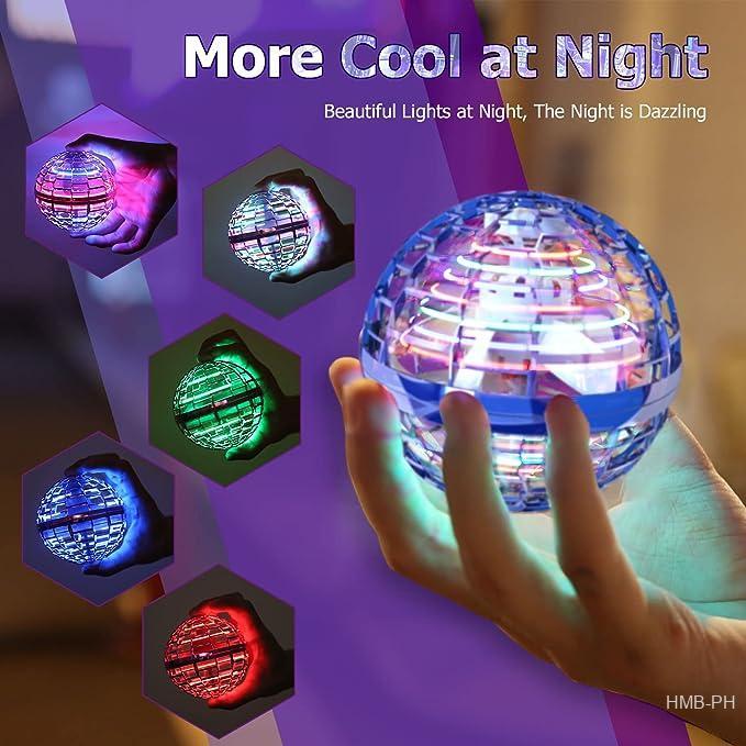 Flynova Pro Flying Ball Ufo Toys With Lights Glow in Dark Mini Hand ...
