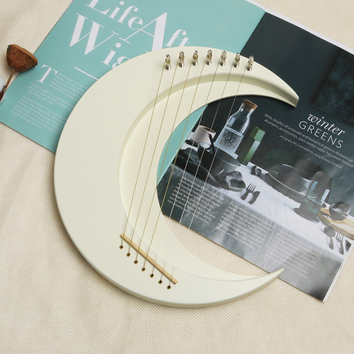 7-string crescent harp Ya Qin Moon small harp mini beginner lyre lyre ...