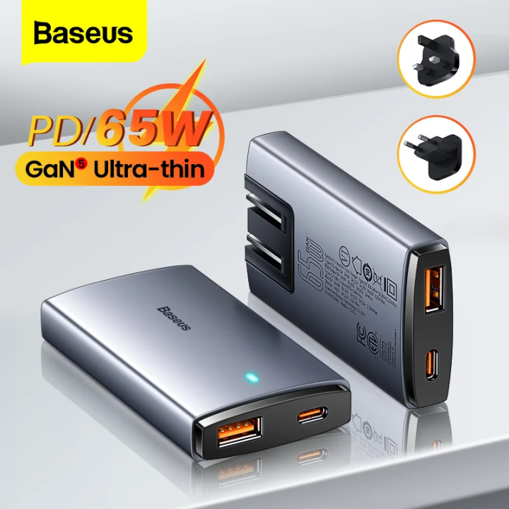 Baseus ที่ชาร์จ USB C 65W GaN 5 Pro ชาร์จเร็ว QC 4.0 PD 3.0ชาร์จเร็วแบบพกพา USB Type C ที่ชาร์จ ...