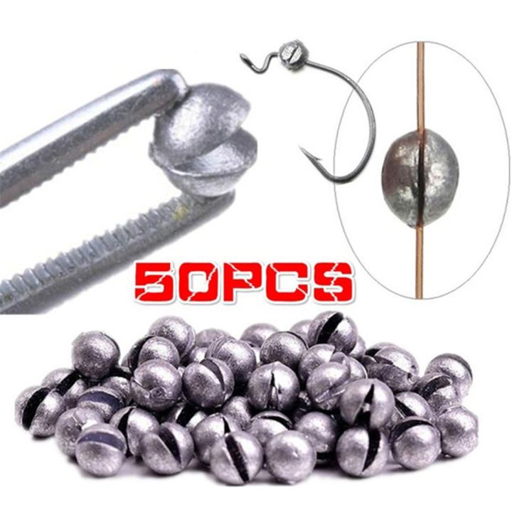 GHRDU 50PCS/Set Split Lead Lure Round Split Sinker Shot Dispenser ...