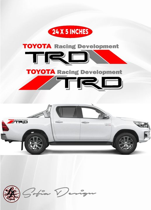 Toyota Hilux TRD Racing Development Cut out Vinyl Sticker | Lazada PH