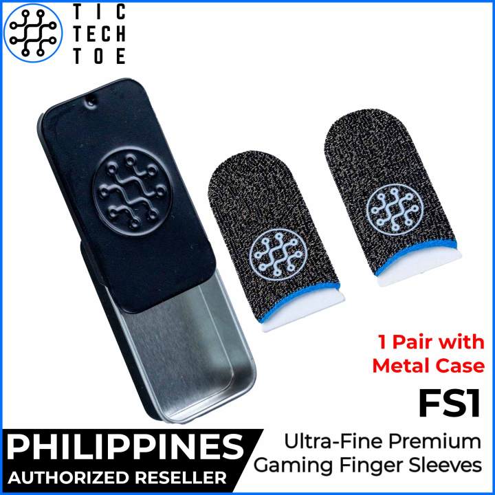 Tic Tech Toe FS1 Finger Sleeves Breathable Mesh Anti-Sweat Mobile Gaming Thumb Cover 1 Pair (2 ...