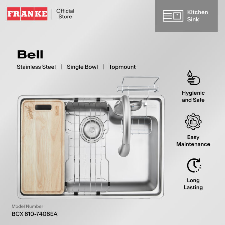 Franke Kitchen Sink Bell Stainless Steel Single Bowl - BCX 610-7406EA ...