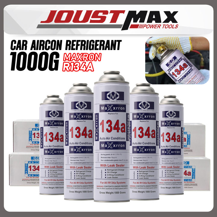 1000g MAXRON R-134A Gas Car Air Conditioning Refrigerant Gas Aircond ...