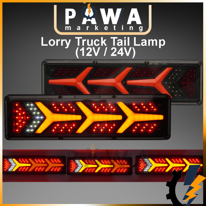 Pawa Lorry Truck LED 12V 24V Rear Tail Light Rear Lamp Lori Lampu ...