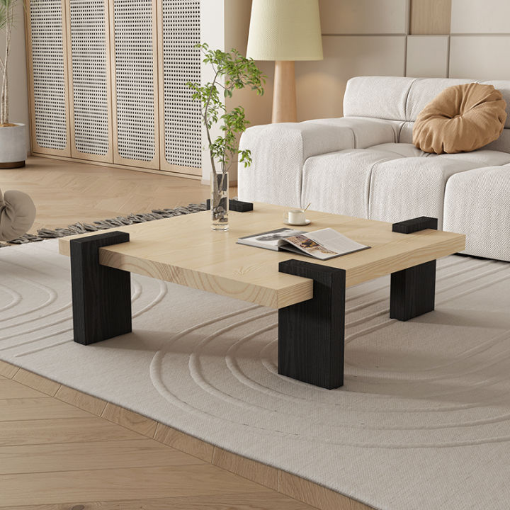 Custom-made ash wood square coffee table Japanese Ji Ji Feng B&B tea ...