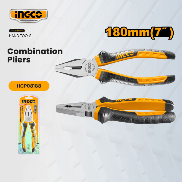 Ingco Combination Pliers 7"/180mm HCP08188 IHT | Lazada PH