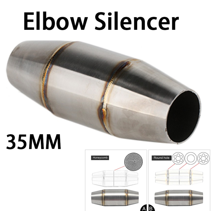 35MM Elbow Silencer Large displacement Motorcycle Modification Muffler ...