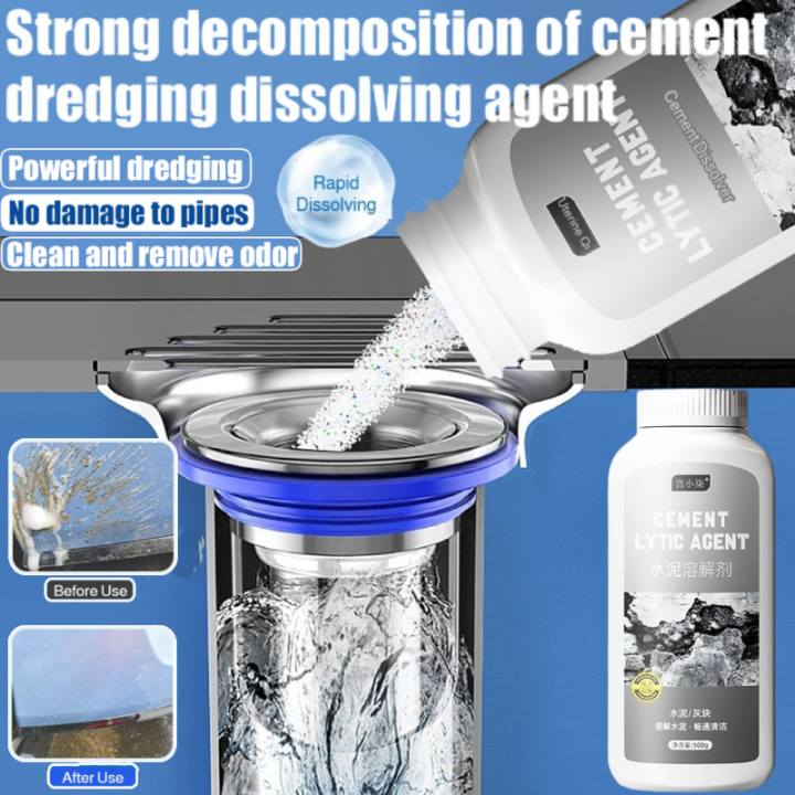 Powerful Cement Decomposer Blocked Floor Drain Pipe Dredging Concrete ...