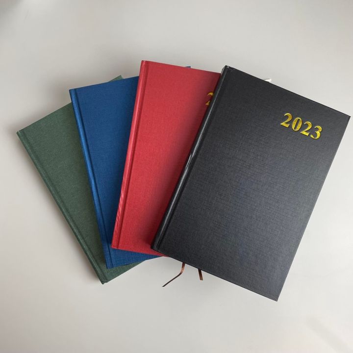(On Hand) 2023 Planner Hard Bound/Soft Rubber Board Notebook Diary ...