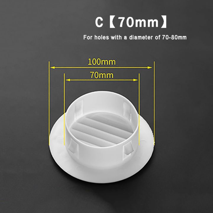 Adjustable Air Ventilation Cover Round Ducting Ceiling Wall Hole ...